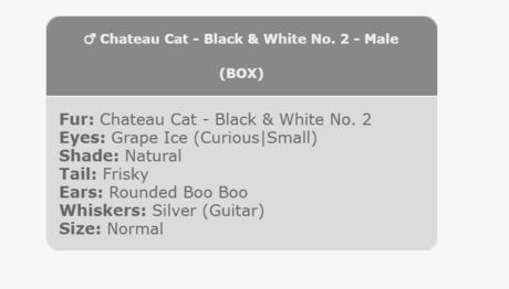 Second Life Marketplace - KittyCatS Box - Chateau Cat - Black & White ...