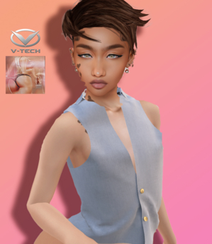 Second Life Marketplace - SiK V Sleeveless Button White - Legacy V Tech