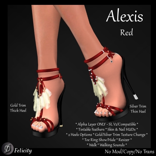 Second Life Marketplace - SALE! *Felicity* Alexis Stilettos - Red High ...