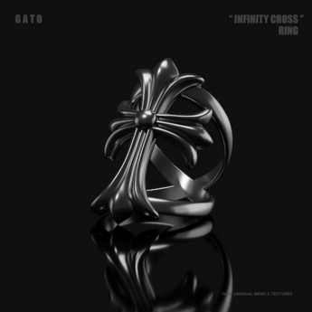 Second Life Marketplace - G A T O - " INFINITY CROSS RING " [FATPACK]