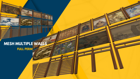 Second Life Marketplace - Mesh Walls Multiple set Full Perm