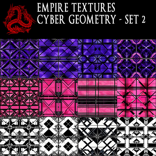 Second Life Marketplace - EMPIRE TEXTURES - cyber geometry set 2