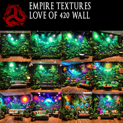 Second Life Marketplace - EMPIRE TEXTURES - love of 420 wall