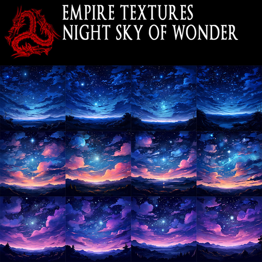 Second Life Marketplace - EMPIRE TEXTURES - Night Sky of Wonder