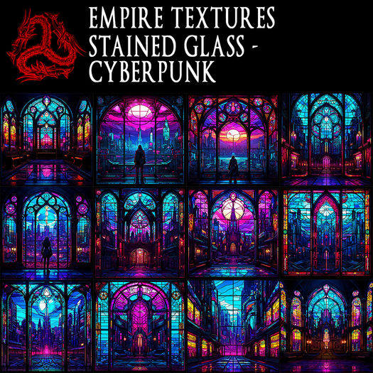 Second Life Marketplace - EMPIRE TEXTURES - stained glass cyberpunk