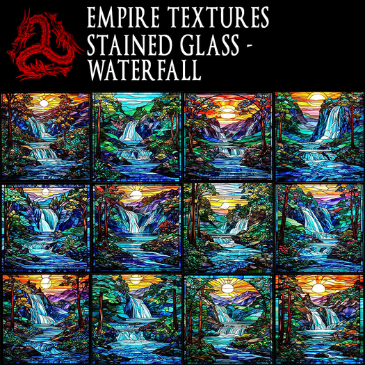 Second Life Marketplace - EMPIRE TEXTURES - stained glass waterfall