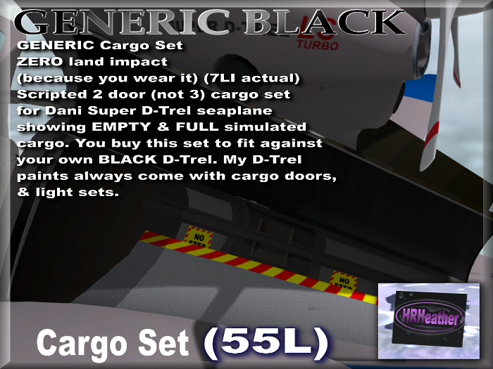 Second Life Marketplace - [HRH] GENERIC BLACK Cargo (BOX)