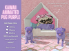Second Life Marketplace - Kawaii animated pug purple- UwU Kawaii Store
