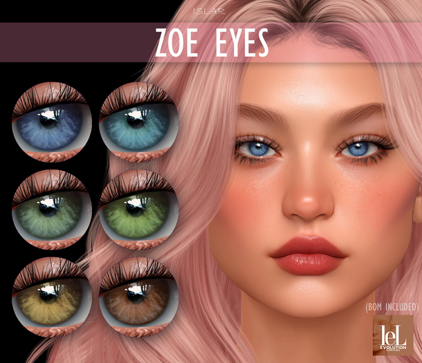 Second Life Marketplace - ::Islar:: Zoe eyes (Lelutka Evo, EvoX and BOM )