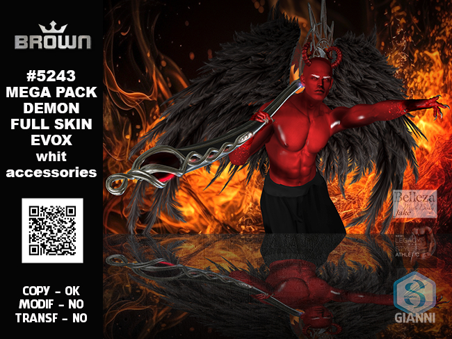 Second Life Marketplace - 5243 MEGA PACK DEMON / FULL SKIN EVOX whit ...