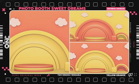 Second Life Marketplace - Oinc - Photo Booth Sweet Dreams YELLOW-ORANGE ...