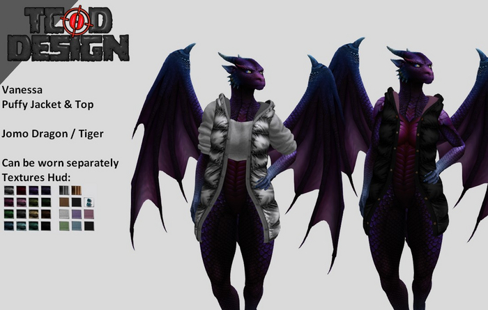 Second Life Marketplace - Puffy Jacket & Top Jomo ~ Vanessa [Textures ...