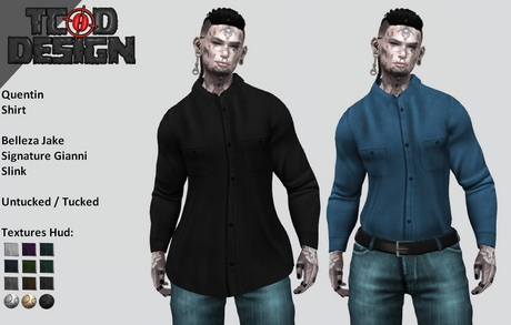 Second Life Marketplace - Shirt ~ Quentin [Textures Hud]. DEMO