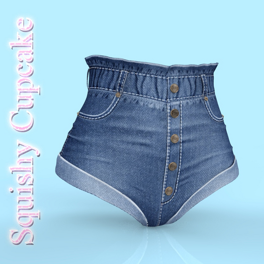 Second Life Marketplace - Blue Denim Shorts Maitreya Reborn Legacy