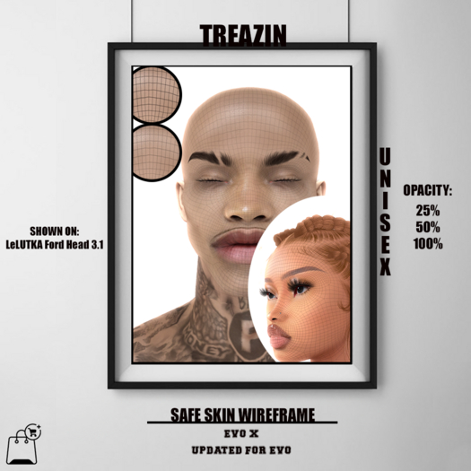 Second Life Marketplace - .TREAZIN. - Safe Skin Wireframe