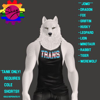 Second Life Marketplace - Cole Pride Tank Trans Furry