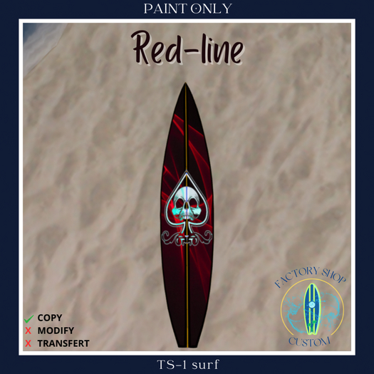 Second Life Marketplace - TS1 surf-Red line-(wear me)