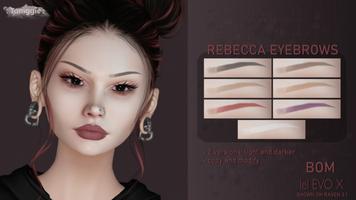 Second Life Marketplace - : Tamggie : - Rebecca Eyebrows for LeLutka ...