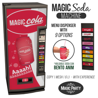 Second Life Marketplace - Magic Soda Machine (Magic Cola Classic Cover ...