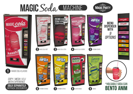 Second Life Marketplace - Magic Soda Machine (Magic Cola Classic Cover ...