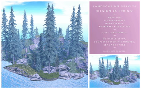 Second Life Marketplace - [F] Landscape 5 - Wildwood Isle - SPRING (1/4 ...