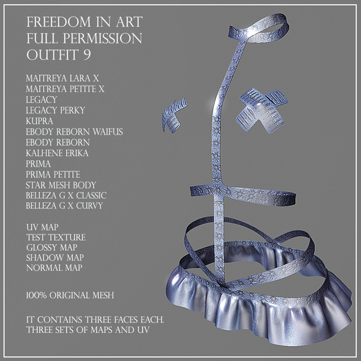 Second Life Marketplace - Freedom in Art - Full perm Outfit 9