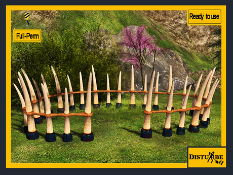 Second Life Marketplace - ::DisturbeD:: Dragon Teeth Fence - FULL PERM MESH