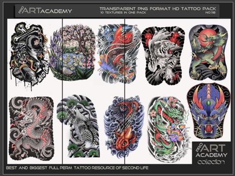 Second Life Marketplace - @PAA - Tattoo Texture Pack 118!