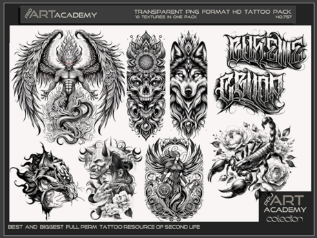 Second Life Marketplace - @PAA - Tattoo Texture Pack 757