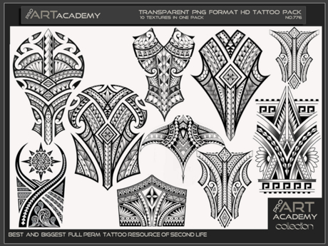 Second Life Marketplace - @PAA - Tattoo Texture Pack 776