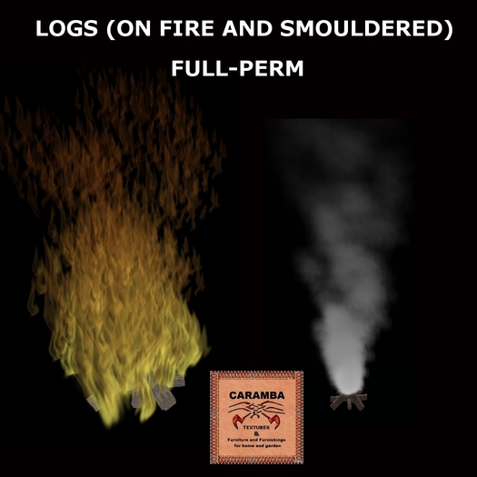 Second Life Marketplace - Logs on fire and smouldered