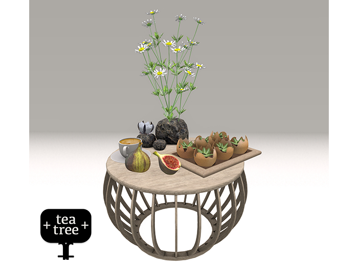 Second Life Marketplace - + tea tree + coffee table *succulent eggs* ivory