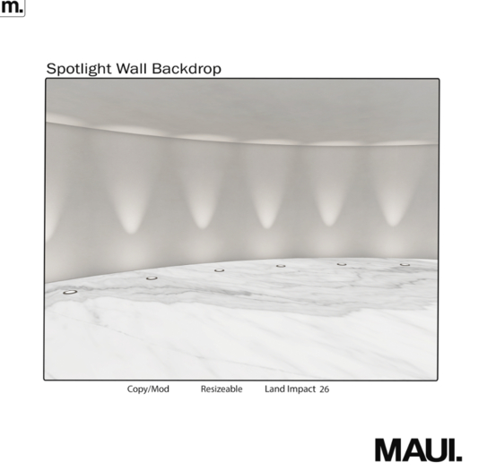 Second Life Marketplace - Maui - Spotlight Wall Backdrop
