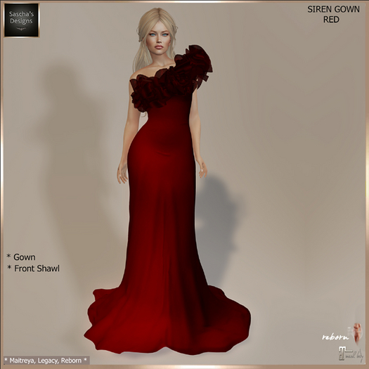 Second Life Marketplace - SAS - Siren Red Gown (MB)