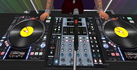 Second Life Marketplace - Hanging DJ Booth with equipment and DJ animation