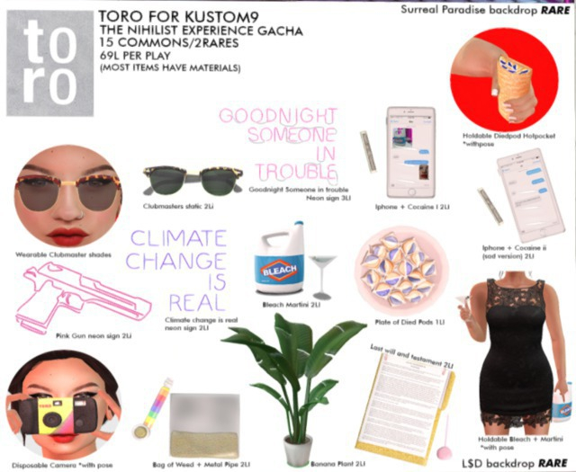 Second Life Marketplace - Toro. Bleach + Martini (Holdable)