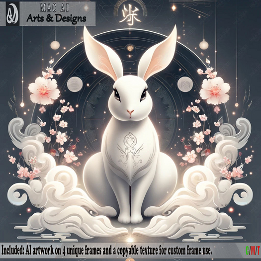 Second Life Marketplace - AI Art - Zodiac Asia - Rabbit-Usagi