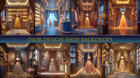 Second Life Marketplace - SATO - Dior Design Shop Blogger backdrop Textures