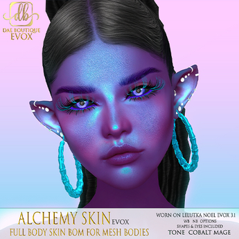 Second Life Marketplace - ALCHEMY Skin EvoX Full Body BOM Tone Cobalt ...