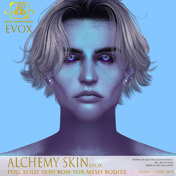 Second Life Marketplace - ALCHEMY SKIN EVOX Full Body BOM Tone Cobalt ...