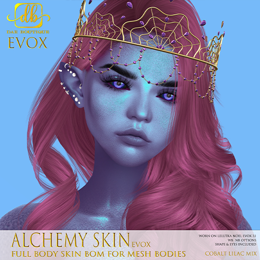 Second Life Marketplace - ALCHEMY Skin EvoX Full Body BOM Tone Cobalt ...