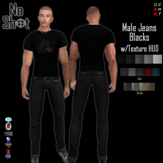 Second Life Marketplace - ~NS~ Jeans Male Blacks
