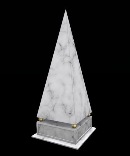 Second Life Marketplace - 18 Fancy Decor: Pyramid Obelisk (white