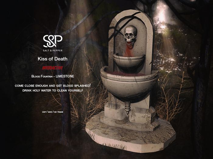 Second Life Marketplace - S&P Kiss of Death - interactive blood ...