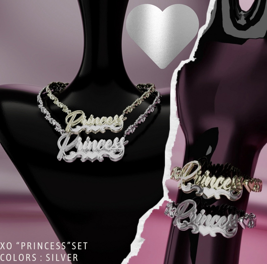 Second Life Marketplace - Truskii - XO "Princess" Set (Silver)