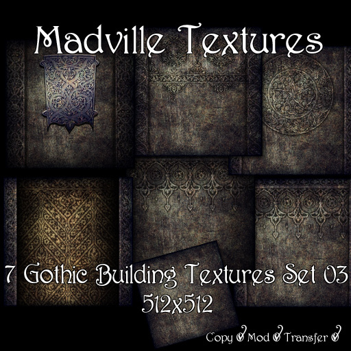 Second Life Marketplace Madville Textures Gothic Building Textures