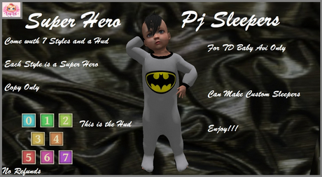 Second Life Marketplace - TTV Super Hero Sleeper TD Baby Boy