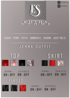 Second Life Marketplace - EUTHA - Jenna Outfit FATPACK