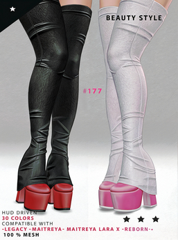 Second Life Marketplace - [BEAUTY STYLE] #177 BOOTS FATPACK