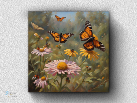 Second Life Marketplace - GP_Monarch Butterflies Painting - Dollarbie